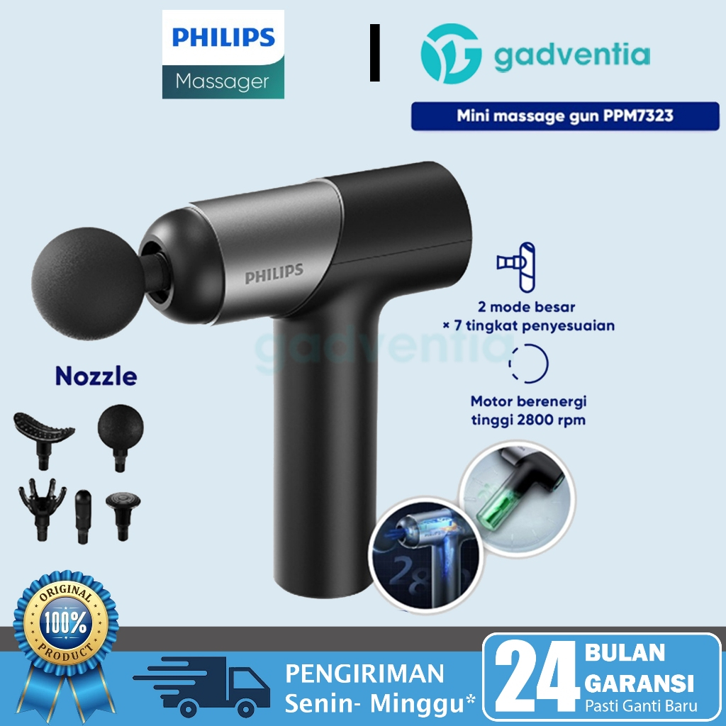 Jual Philips Massage Gun Alat Pijat Massager Intensity Titanium PPM7501 ...