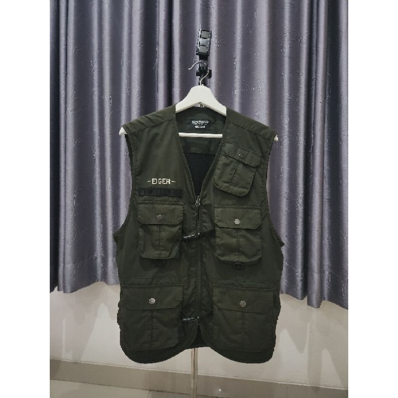 Jual Eiger X-Legger Vest Olive Size L Original | Shopee Indonesia