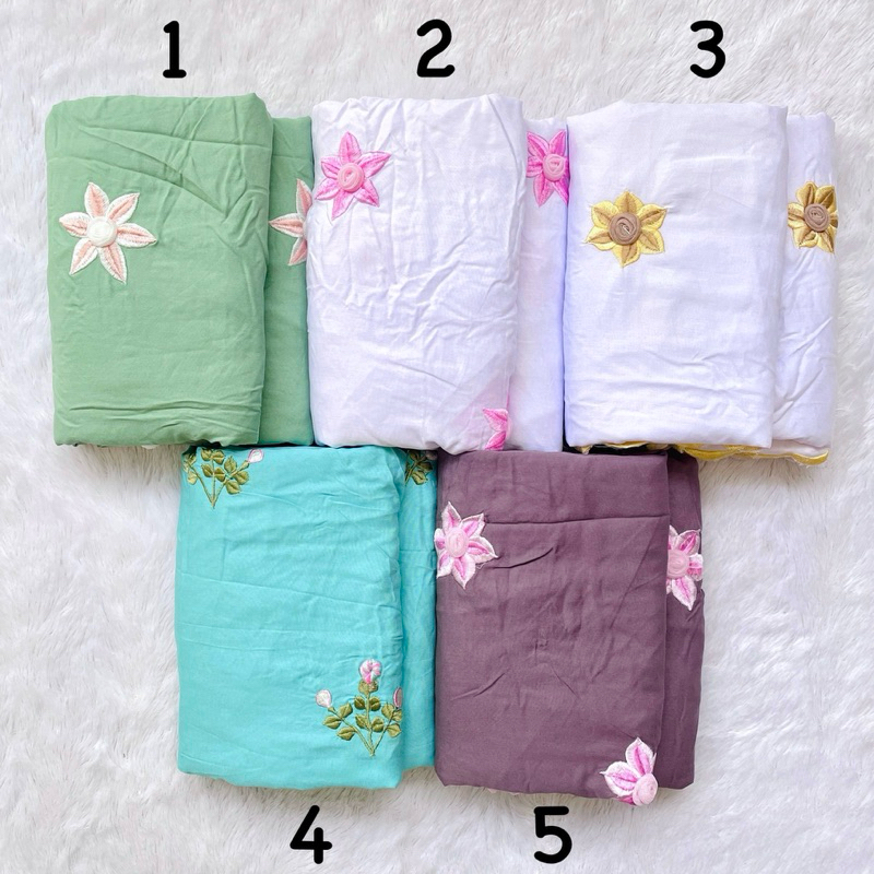 Jual MUKENA BORDIR TILE TERUSAN LAJURAN BUNGA TABUR DEWASA RAYON ...