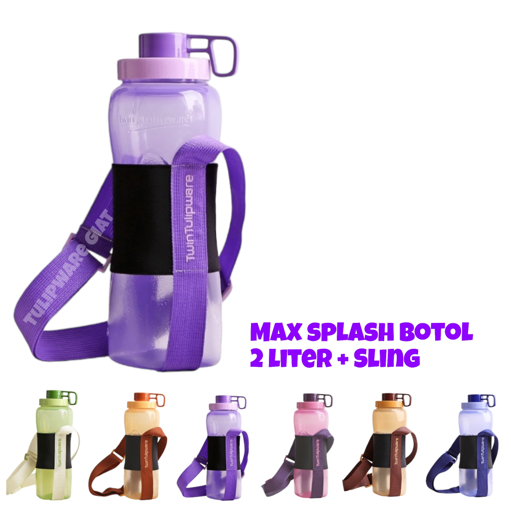 Jual Twin Tulipware MAX SPLASH BOTTLE 2 liter Botol Minum Viral Anti ...