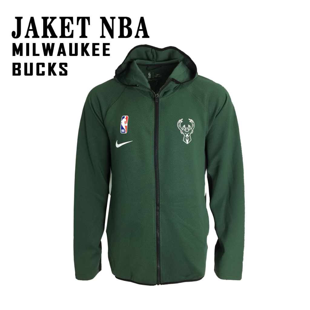 Jual JACKET BASKETBALL / JACKET BASKET HOODIE ZIPPER NBA MILWAUKEE ...