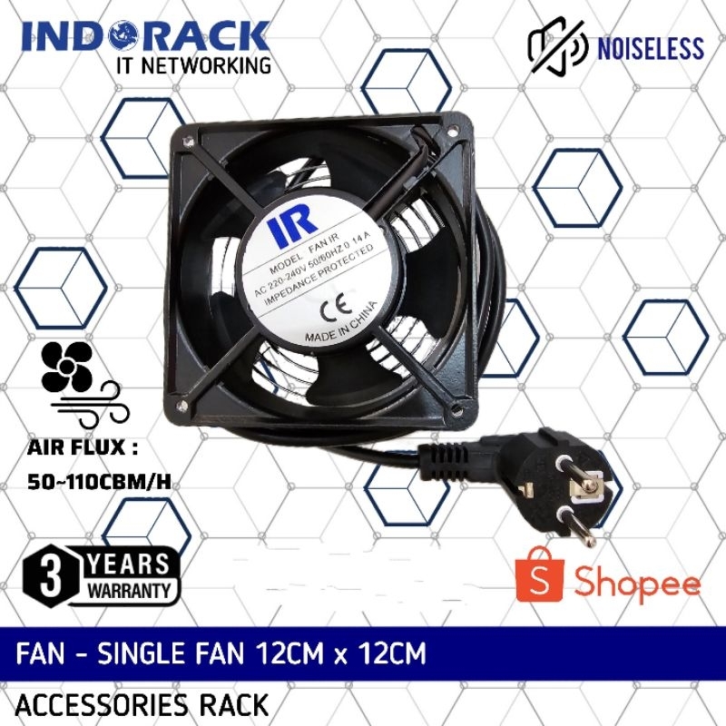 Jual SINGLE FAN 12 x 12cm INDORACK for Wallmount Rack Rak Server 12x12 ...