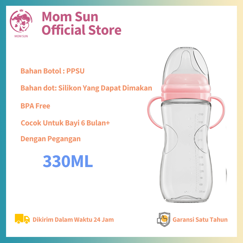 Jual Mom Sun Botol Susu bayi BPA Free Anti Bocor Botol Minum Bayi 150ML/260ML/330ML Dot Bayi ...