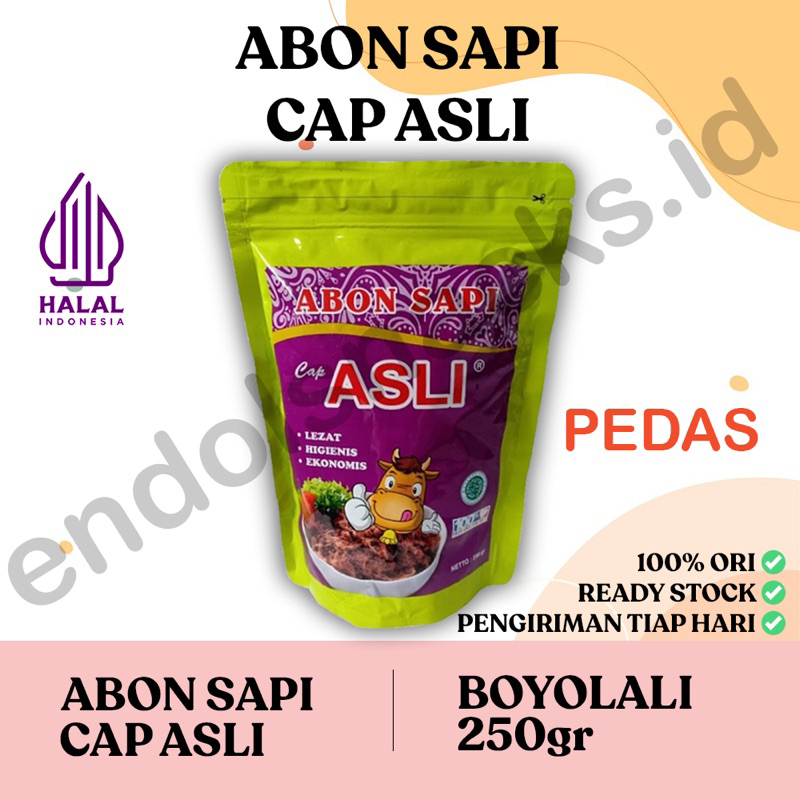 Jual ABON SAPI CAP ASLI Manis / Pedas 250GR | Shopee Indonesia