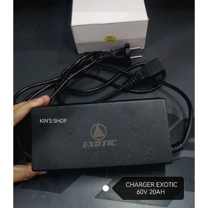 Jual CHARGER MOTOR LISTRIK ORIGINAL EXOTIC PACIFIC 60V 20AH SPRINTER ...