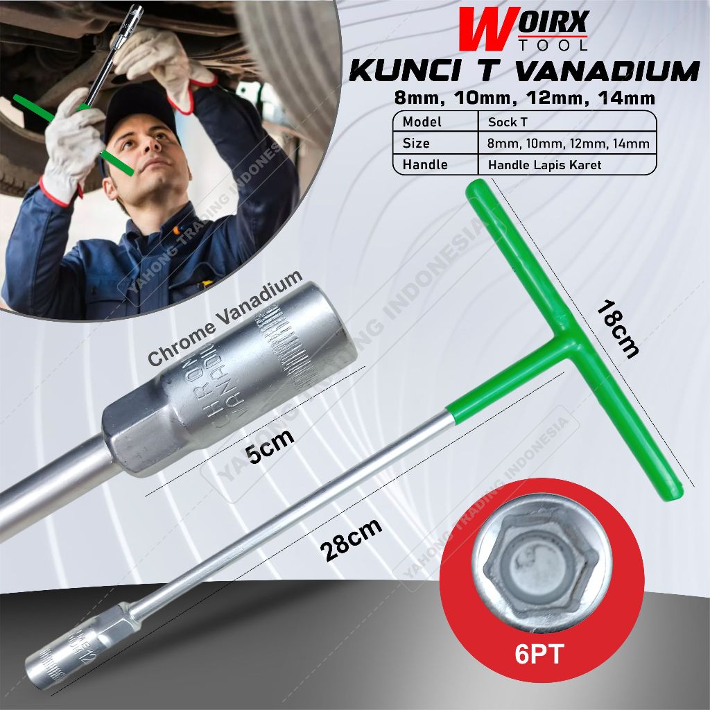 Jual Kunci T Sok Kunci Shock T Ukuran 8mm 10mm 12mm 14mm WOIRX TOOL | Shopee Indonesia