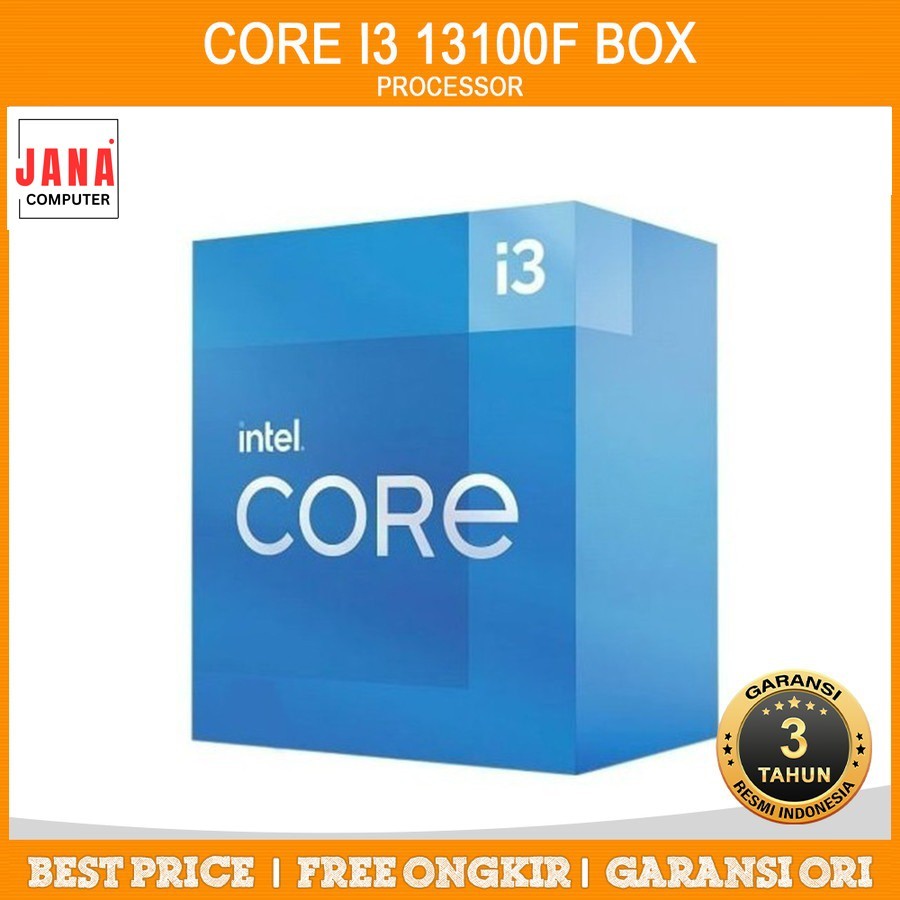 Jual PROCESSOR INTEL Core i3 13100F Box 3.60GHz Raptor Lake Socket LGA1700 | Shopee Indonesia