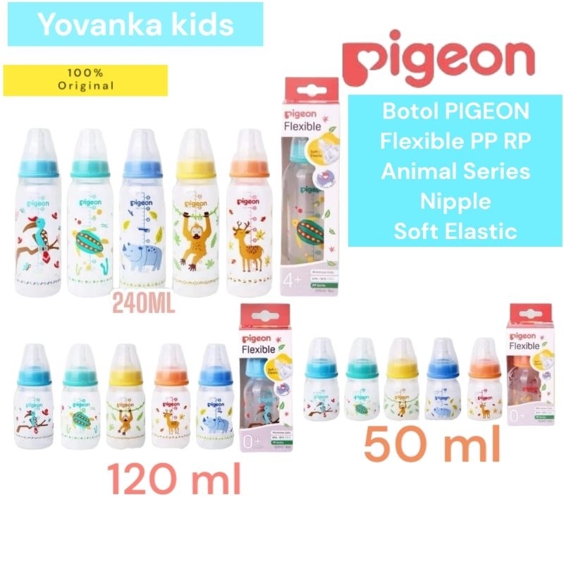 Jual Pigeon Botol PP RP Flexible Nipple Soft Elastic Animal Series Khas ...