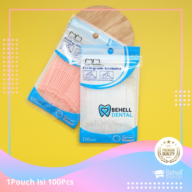 Jual 100Pcs POUCH TUSUK GIGI 2 SISI BEHEL PREMIUM PUTIH PINK HIJAU BIRU ...