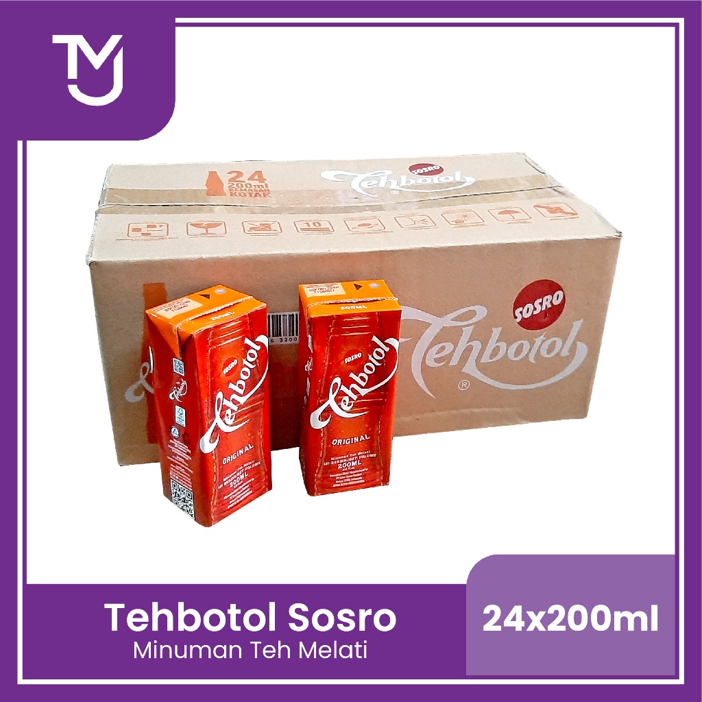 Jual Tehbotol Sosro kotak 200ml 1 dus isi 24 -- Teh Botol Sosro ...