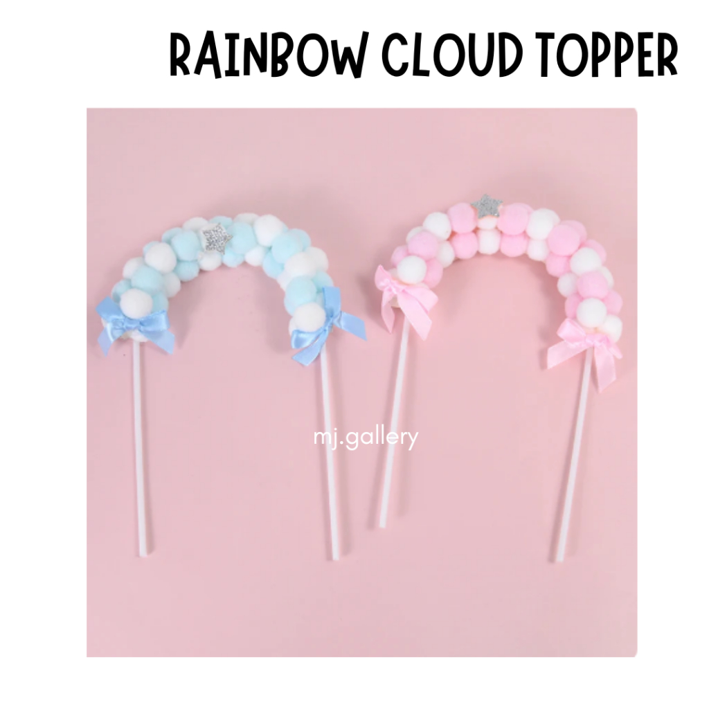 Jual TERLARIS TOPPER RAINBOW CLOUD AWAN BOLA POM DEKORASI ULANG TAHUN ...