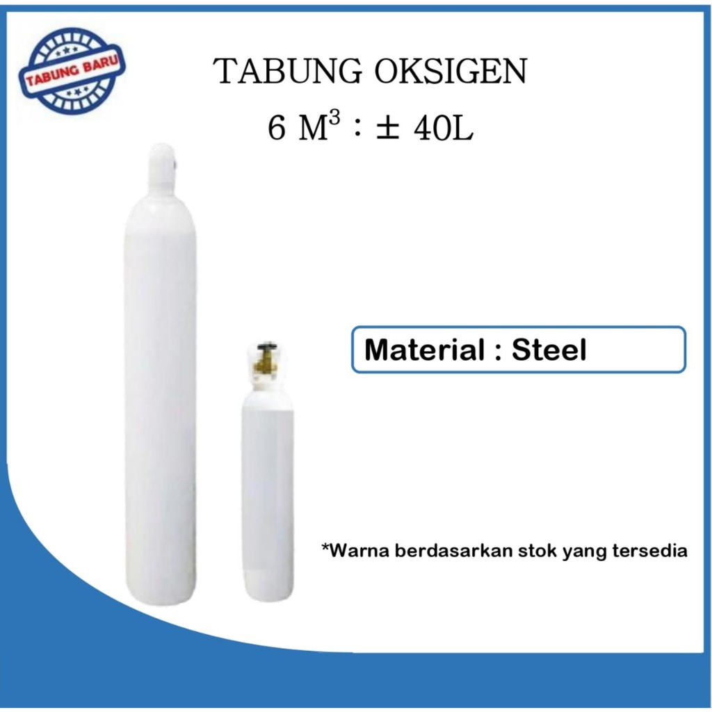 Jual TABUNG BARU OKSIGEN 6 M3 / 40 LITER | Shopee Indonesia