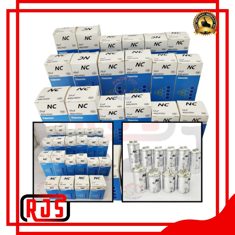 Jual Starting Capacitor Running Kapasitor AC 3 Socket Merk NC | Shopee ...