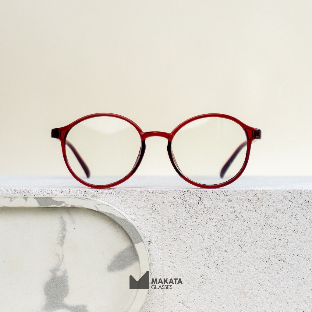 Jual MakataGlasses - Kacamata Frame Bulat Ringan- MAHANTA 02 | Shopee ...