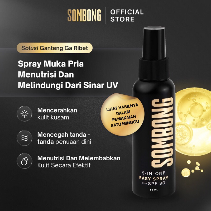 Jual SOMBONG 5 IN ONE EASY SPRAY WITH SPF 30 for man | Shopee Indonesia