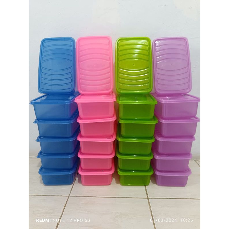 Jual box sayur serba guna persegi panjang 1 Liter isi 6 pcs | Shopee ...
