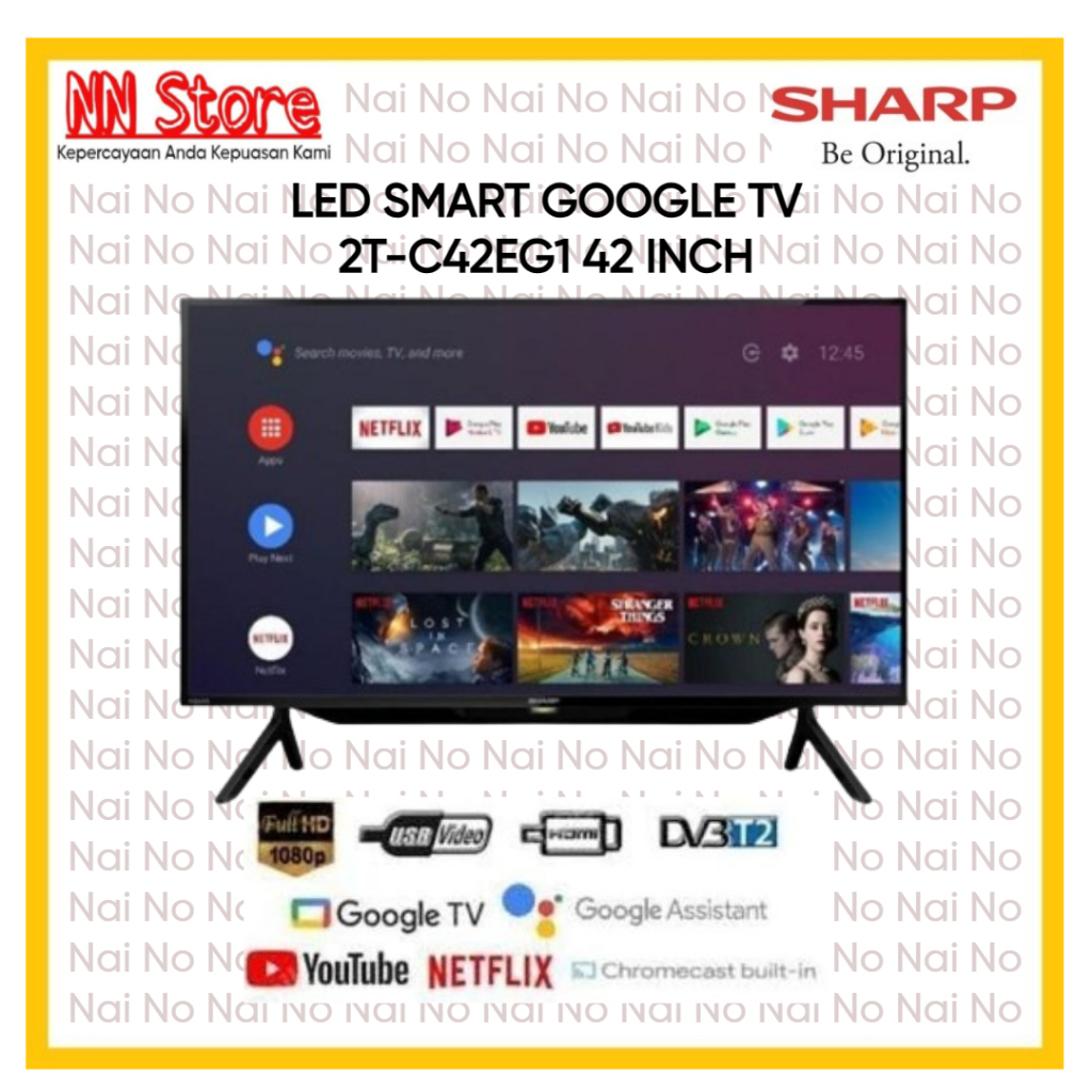 Jual Sharp 42 Inch Led Smart Google Tv 2T-C42EG1I / Smart Google Digital Tv 42Inch - Garansi ...