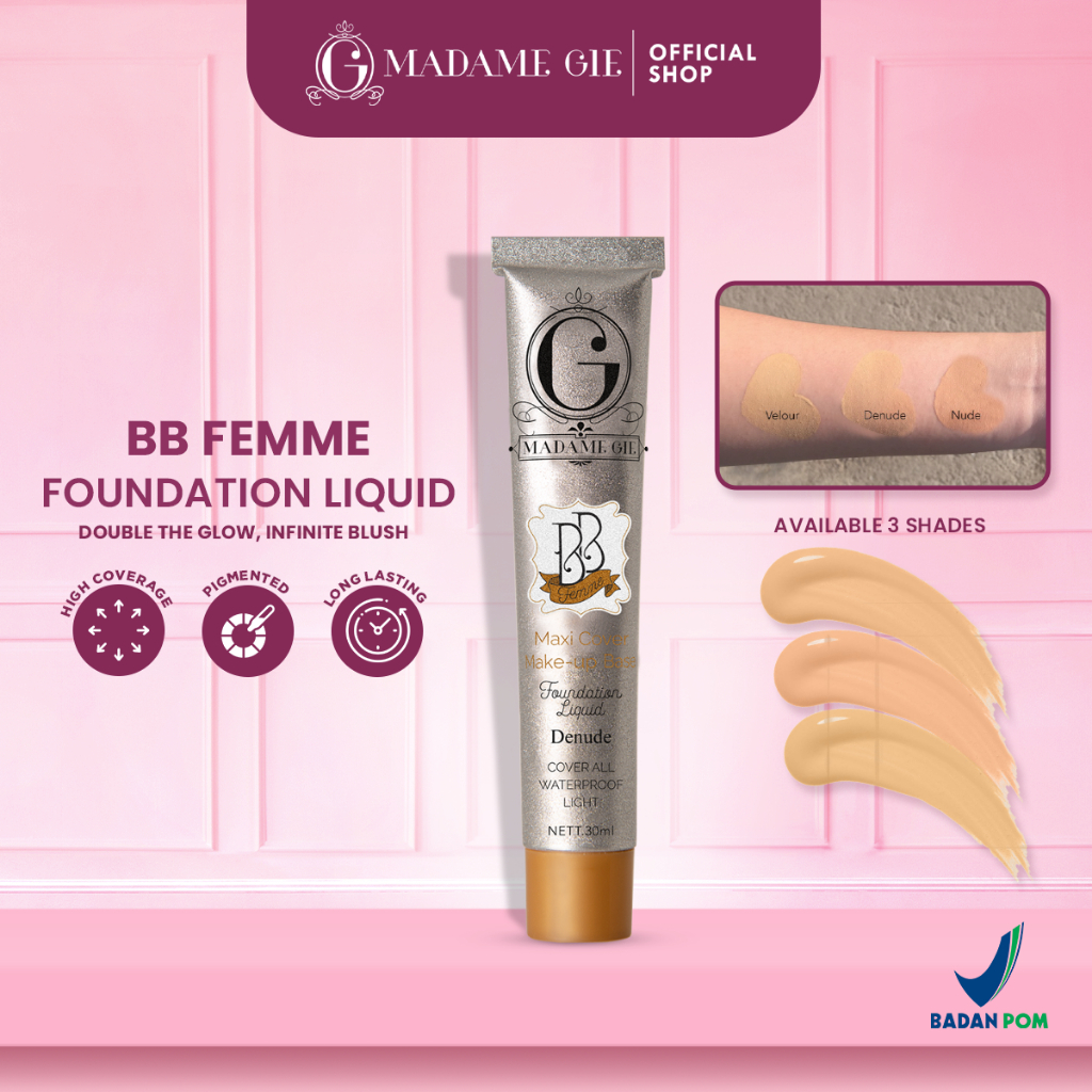 Jual AS Madame Gie BB Femme Foundation Liquid - Alas Bedak Cair MadameGie Madam MakeUp BPOM ...