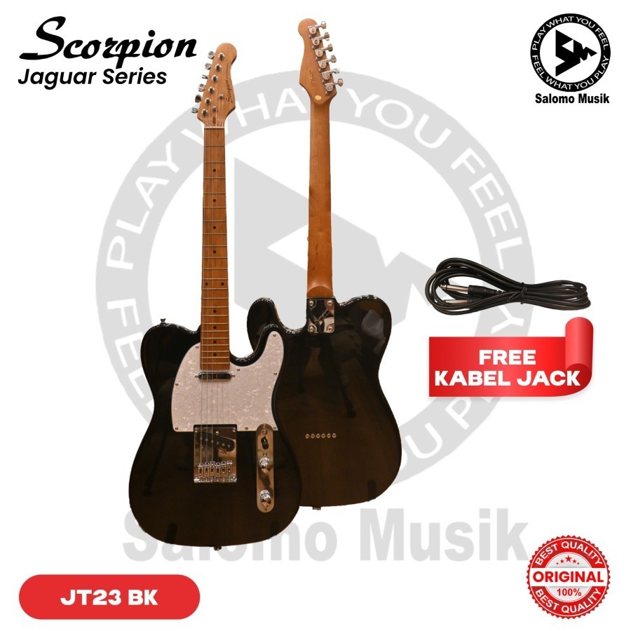 Jual Gitar Elektrik Scorpion JT23 Telecaster Roasted Maple Series Original | Shopee Indonesia