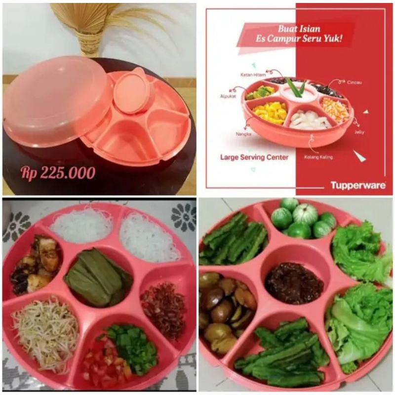 Jual large serving center tupperware | Shopee Indonesia