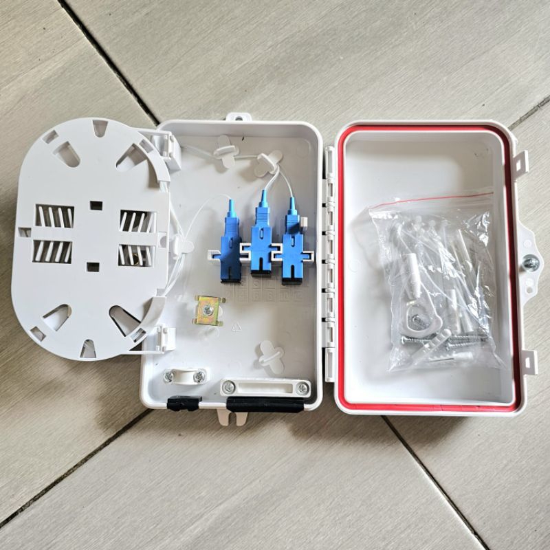 Jual odp 4 core lengkap spliter 1:4 SC UPC/ODP MINI 4CORE FTTH | Shopee ...