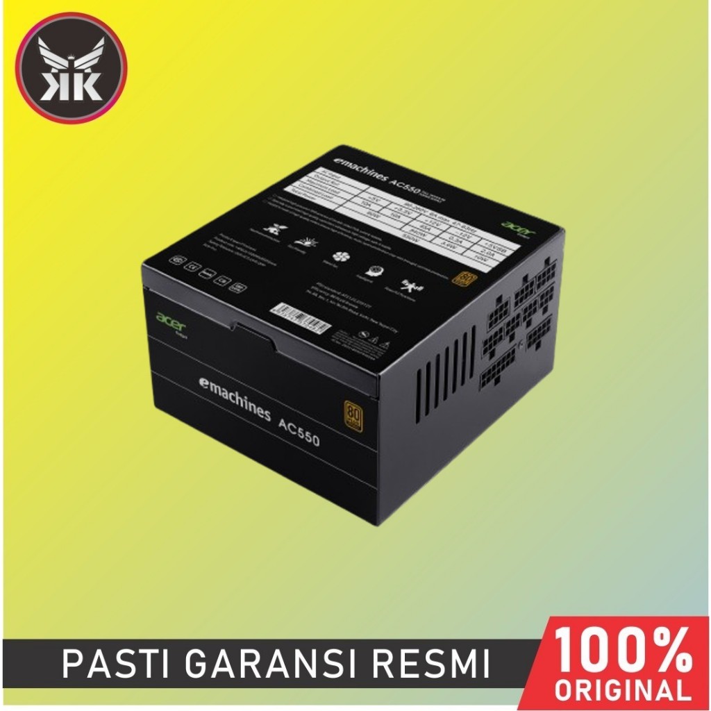 Jual ACER EMACHINE 550W AC550 BLACK 80+BRONZE FULL MODULAR | Shopee ...