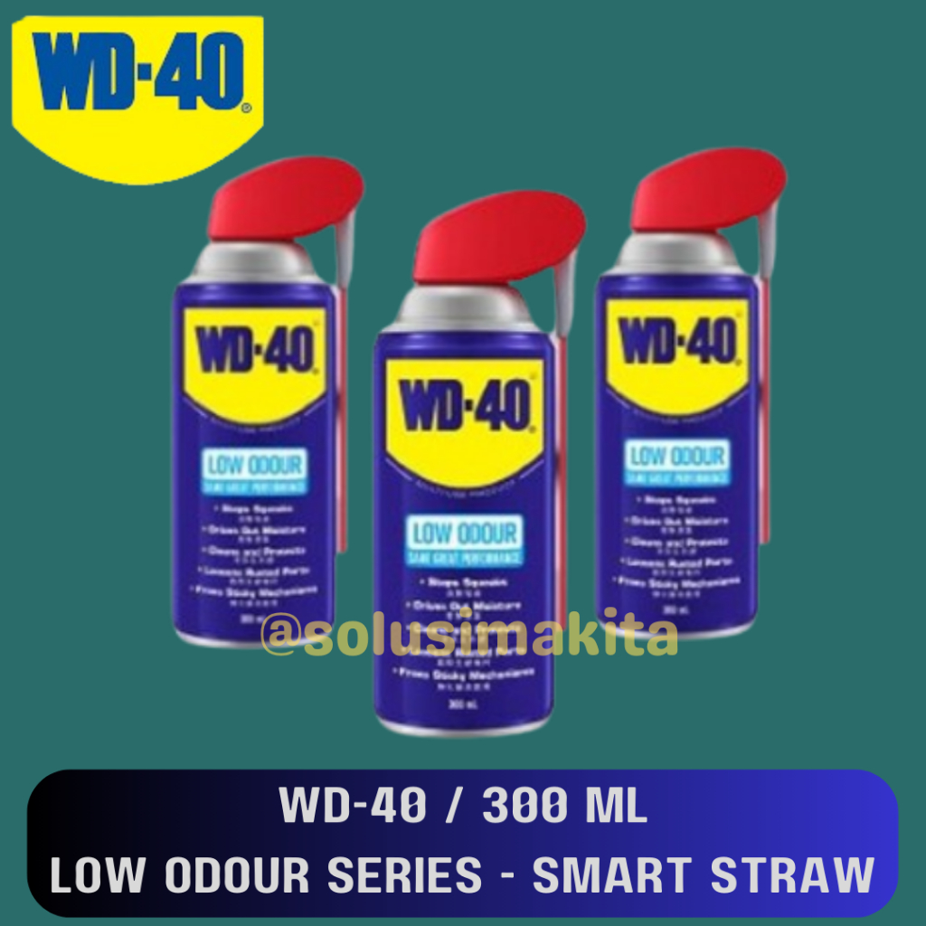 Jual WD-40 Anti Karat Low Odour 300 ml Smart Straw WD40 Pelumas Anti Karat Cairan Pembersih ...