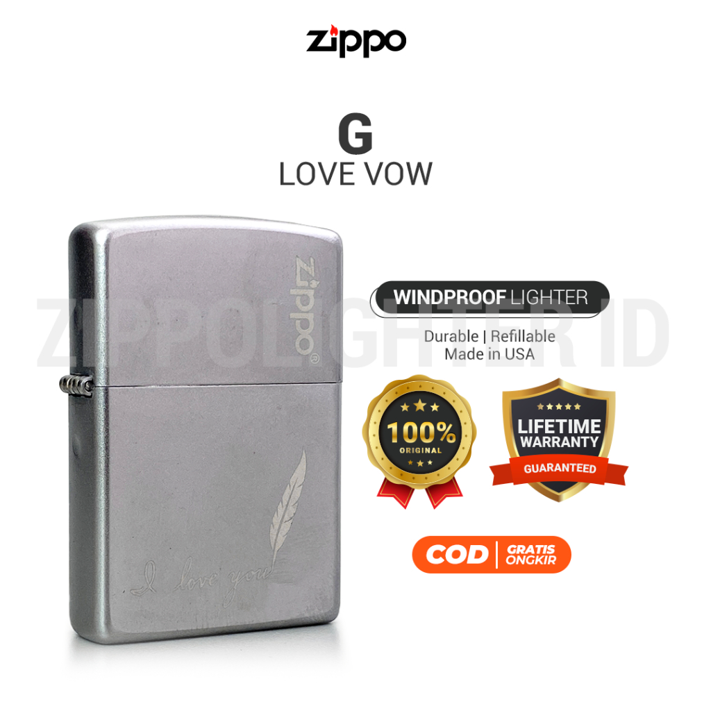 Jual Korek Api Zippo G Love Vow Chrome-plated Forge Mesh Design | Shopee Indonesia