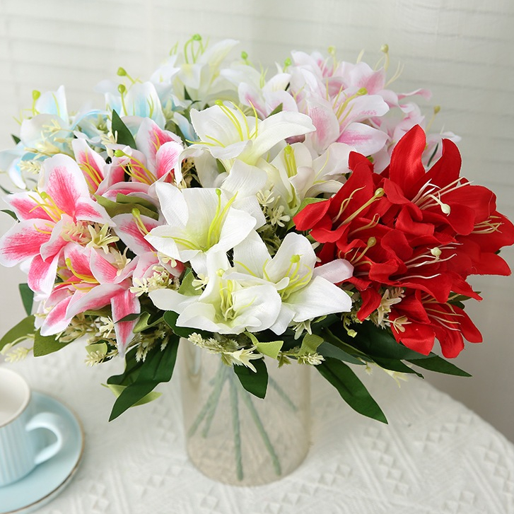 Jual Setangkai Bunga Hias Bakung Lily Artificial Hiasan Parcel Hantaran ...