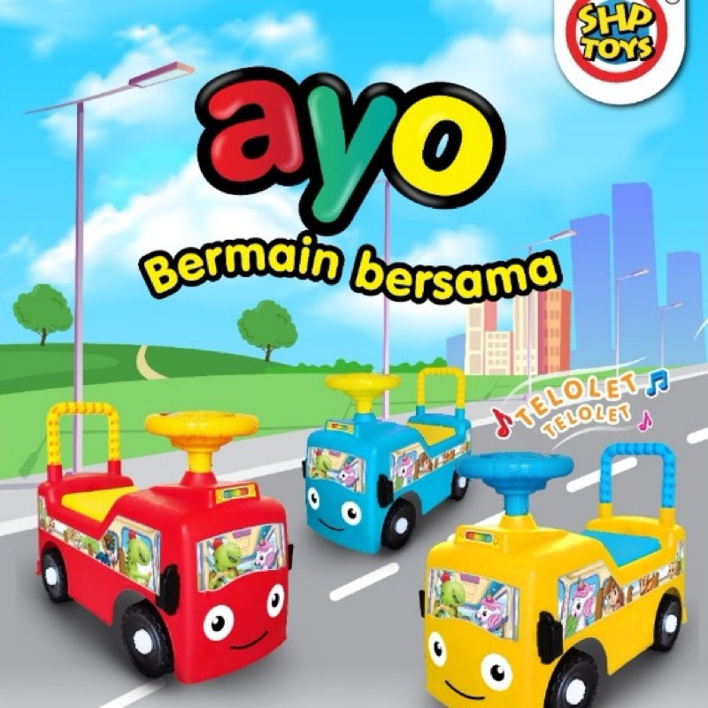 Jual (BISA COD) AYO BUS 570 SHP TOYS mainan bis mobil mobilan telolet ...