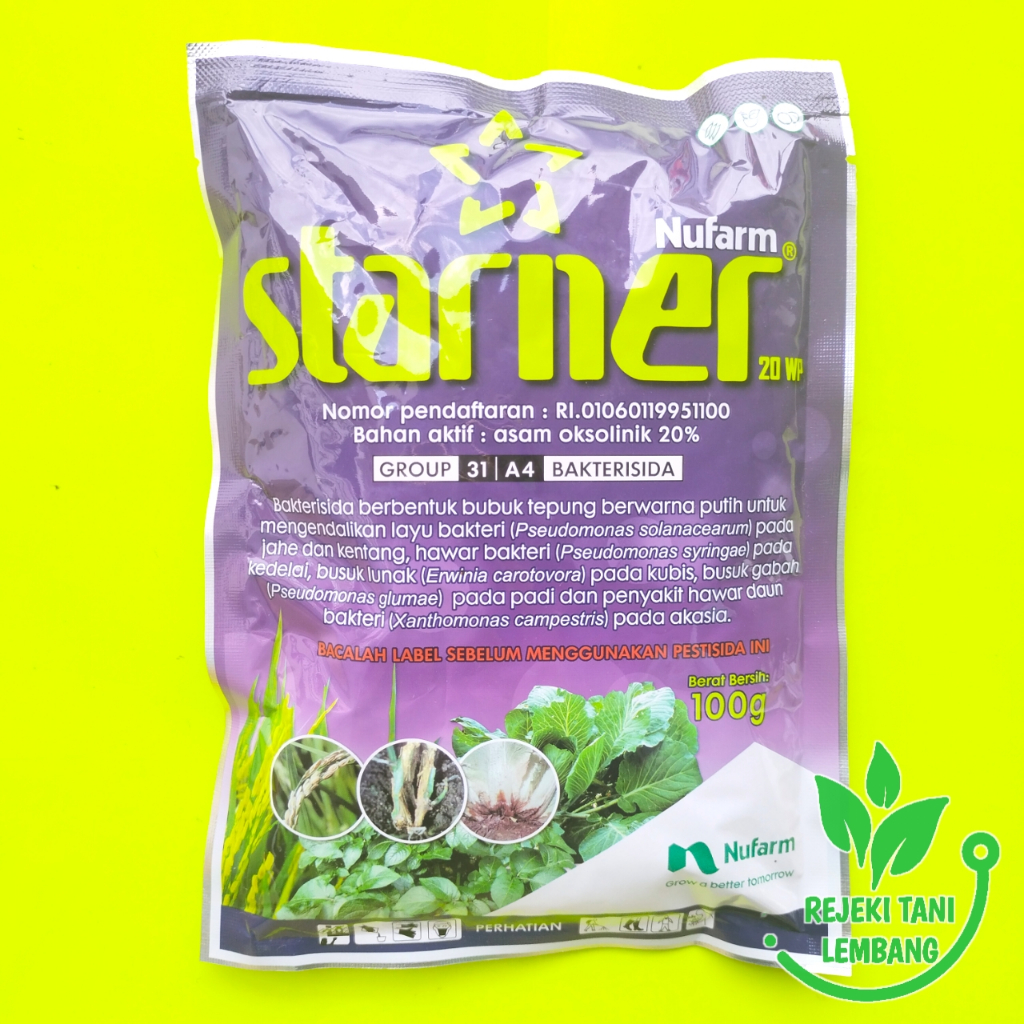Jual BAKTERISIDA STARNER 20 WP ISI 100 GR PENGENDALI LAYU TANAMAN ...