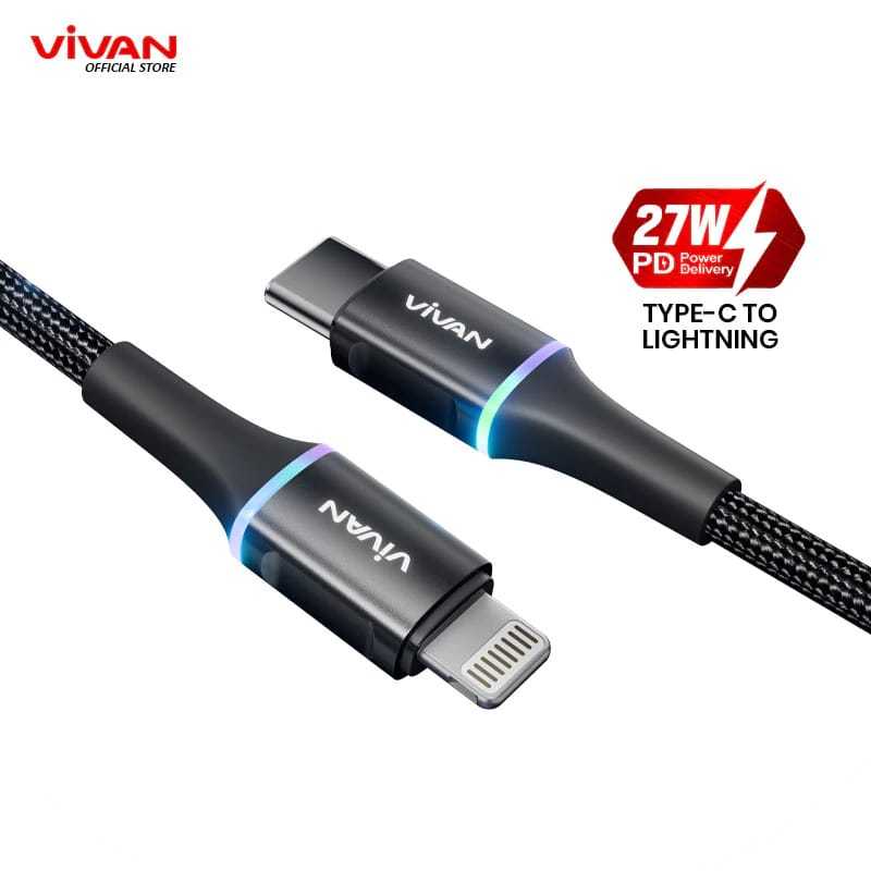 Jual Vivan VDCL120 Kabel Tipe C To Lightning iPhone Quick Charge 27W ...