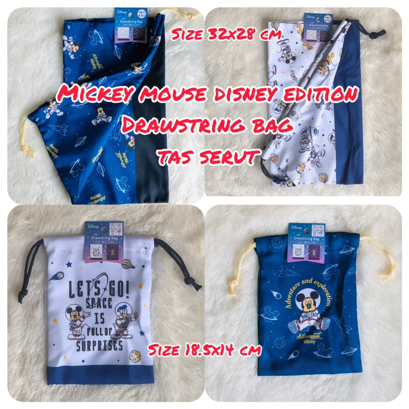 Jual drawstring bag tas serut mickey mouse disney edition original japan | Shopee Indonesia