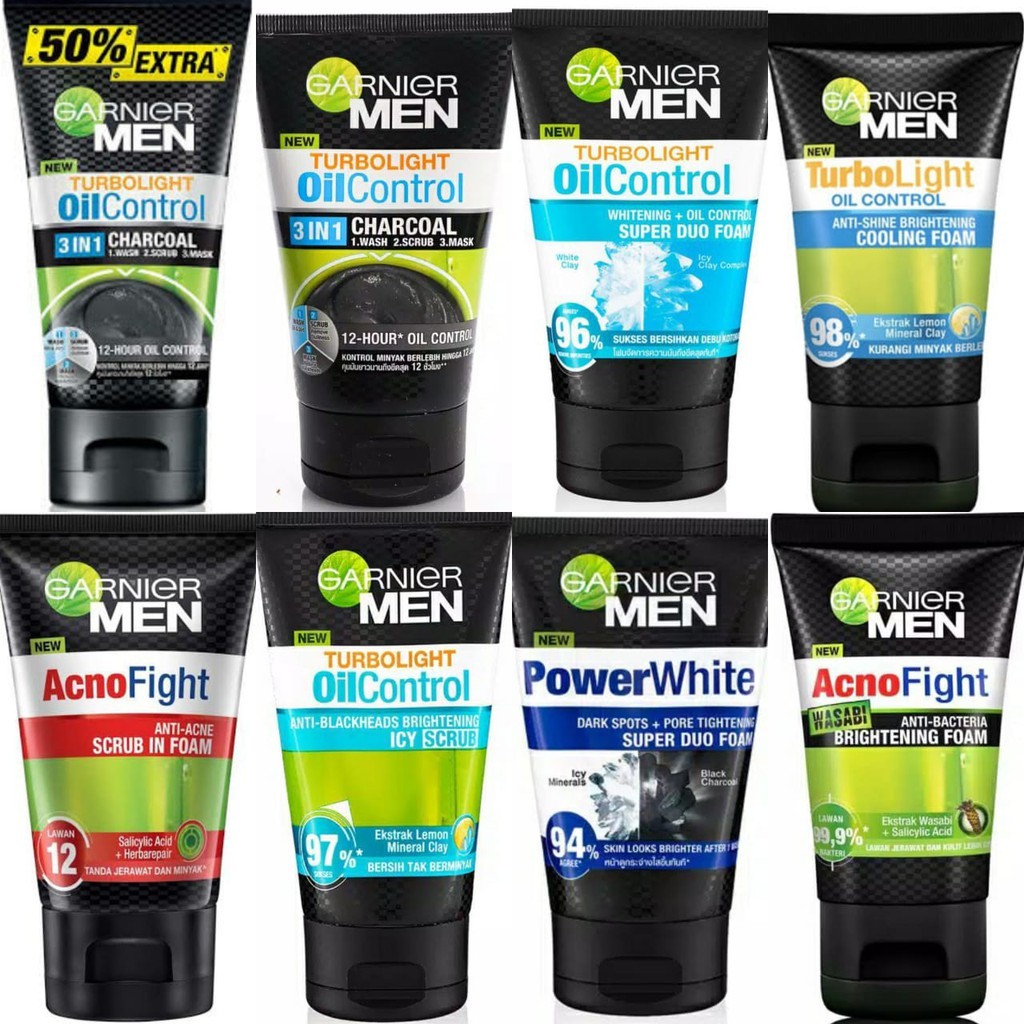 Jual GARNIER Men Facial Foam 6 In 1 Anti Acne 100Ml | Shopee Indonesia