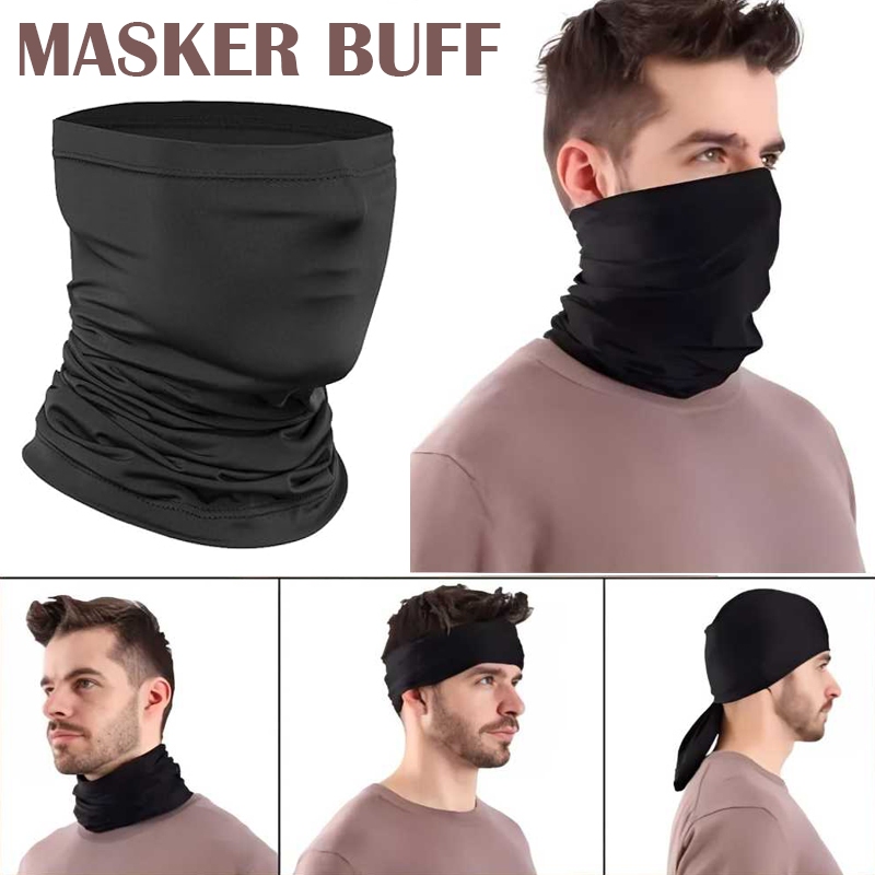 Jual Buff Masker Polos Slayer Penutup Wajah Muka Kepala Leher Hitam ...