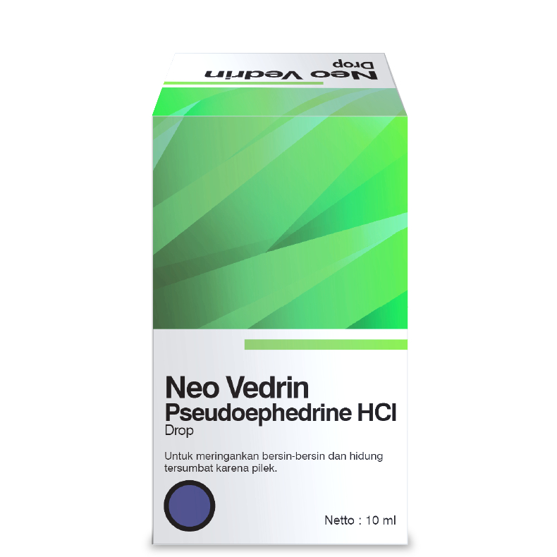 Jual NEO VEDRIN DROP 10 ML PSEUDOEPHEDRINE HCL OBAT HIDUNG TERSUMBAT ...