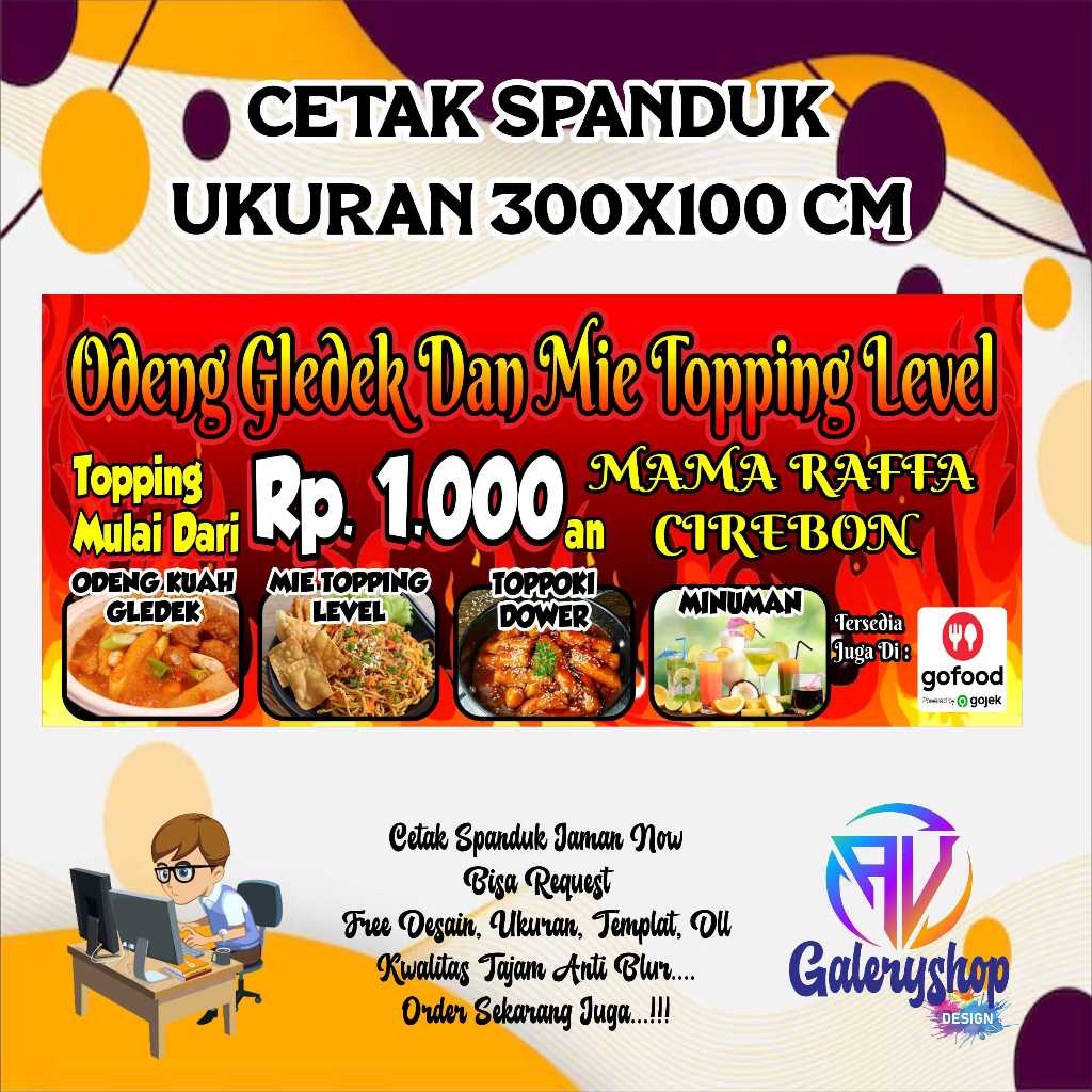 Jual mmt, spanduk, banner, odeng dan mie level, dll ukuran 300x100cm ...