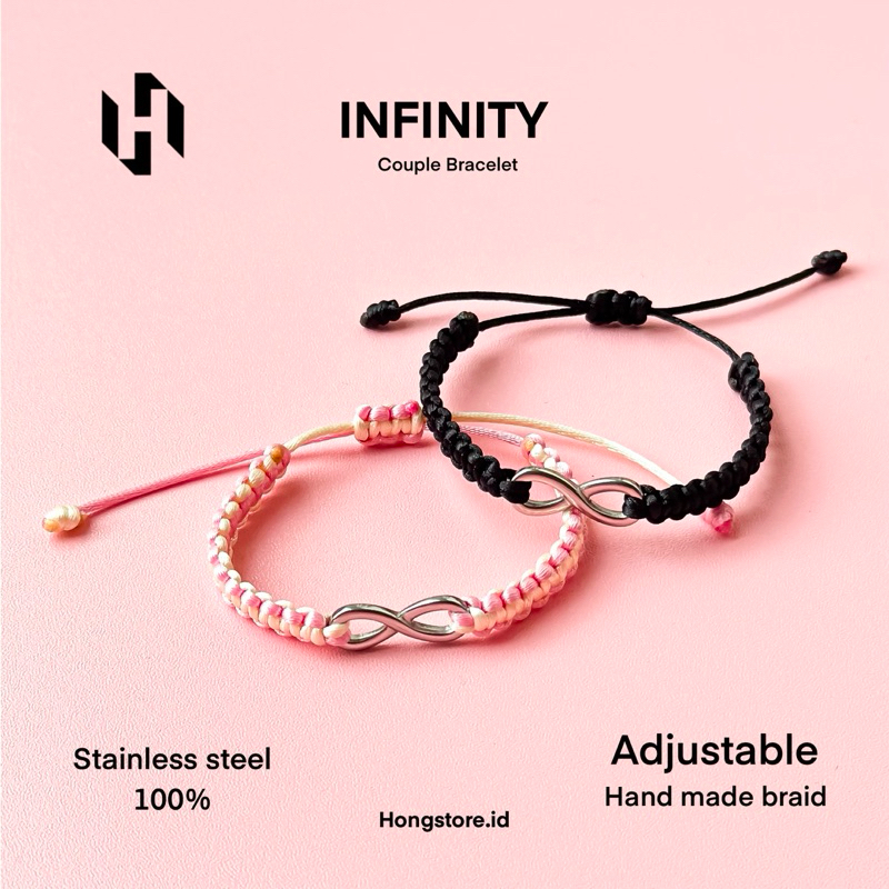 Jual Infinity Couple Bracelets Stainless steel 2 Pcs Gelang ...