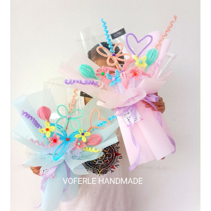 Jual Buket Bucket Bunga Pipe Cleaner Kawat Bulu Murah Kado Pacar ...