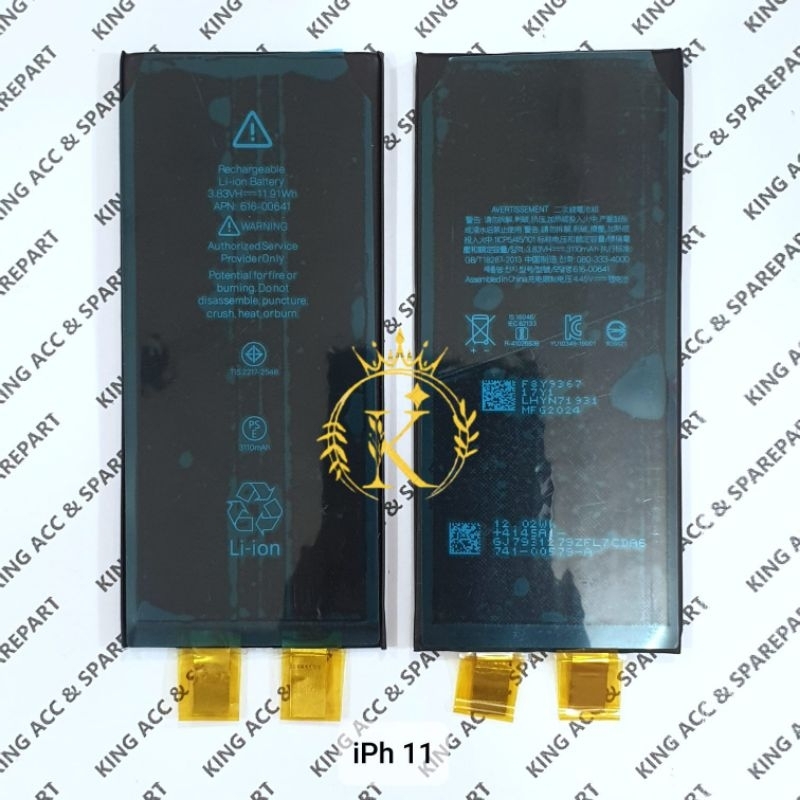 Jual BATERAI BATRE BATTERY IP 11 / 11 CELL ONLY ORIGINAL | Shopee Indonesia