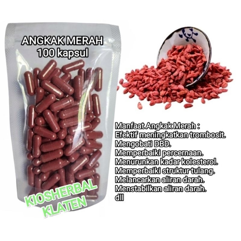 Jual ANGKAK MERAH dalam kapsul isi 100 untuk DBD(demam berdarah ...