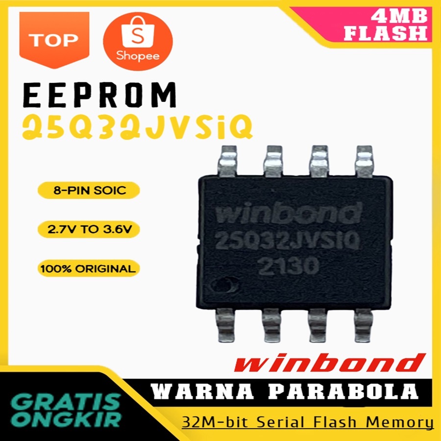 Jual IC EEprom Winbond ORIGINAL 25Q32 W25Q32JVSIQ SOIC 8 FLASH SPI | Shopee Indonesia