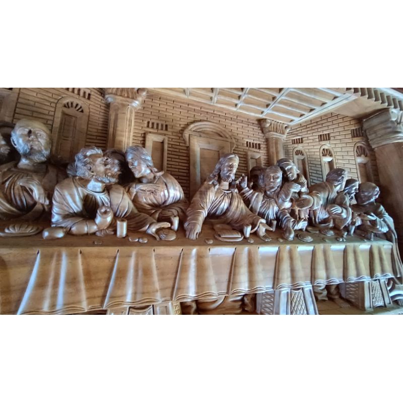 Jual Relief kayu jati perjamuan kudus Original. | Shopee Indonesia