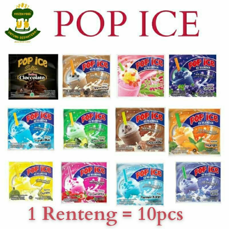 Jual Pop Ice Renteng Minuman Dengan Serbuk Pop Ice Blend minuman Rasa ...