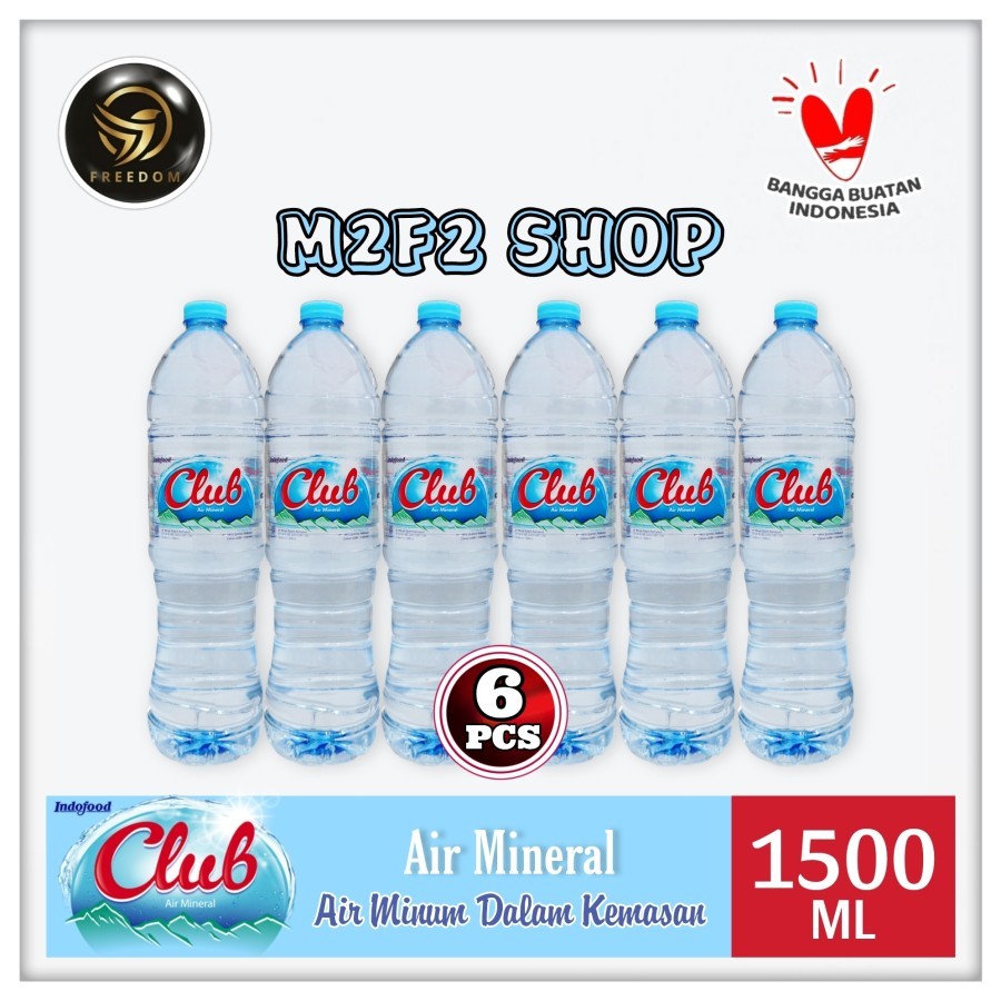 Jual Air Mineral Club Besar Botol Plastik Pet - 1500 ml | 1,5 liter (Kemasan 6 Pcs) | Shopee ...