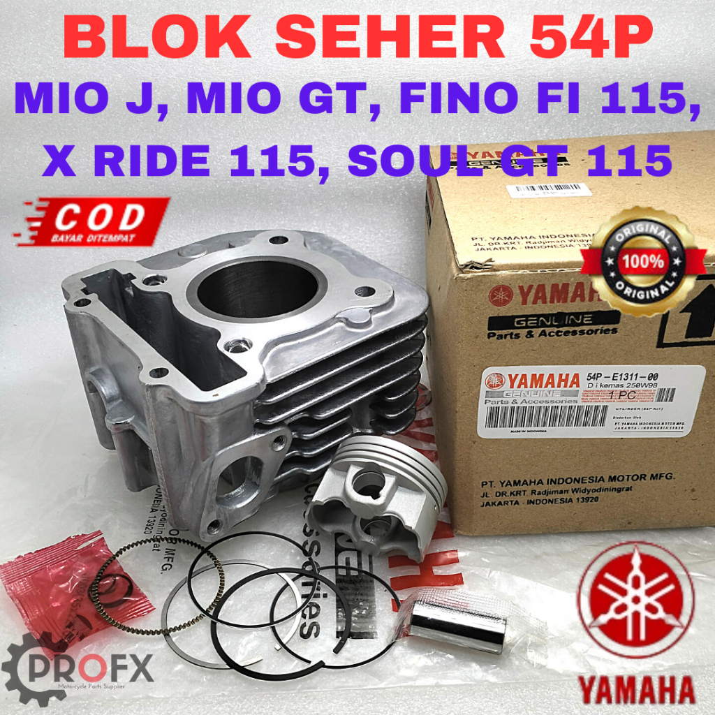 Jual BLOK SEHER RING PISTON KIT MIO J X RIDE MIO GT SOUL 115 FINO FI 115 YAMAHA 54P KUALITAS ...