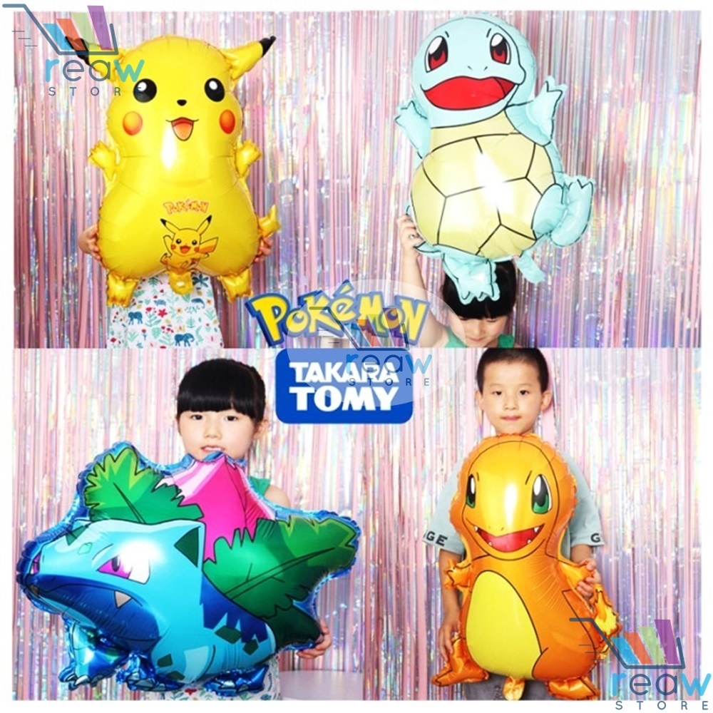 Jual Balon Foil Karakter Pikachu Bulat Pokemon Squirtle Charmander ...