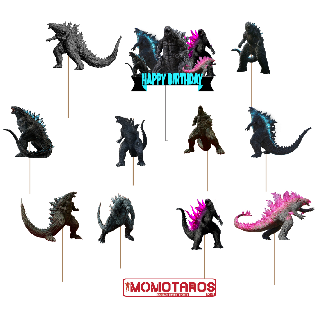 Jual Topper cake Godzilla isi 11 pcs | Shopee Indonesia