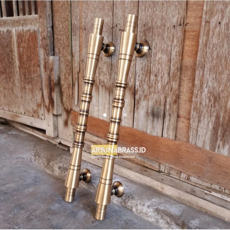 Jual Handle pintu / Gagang Pintu Kuningan Model Bambu Solid Gold 60 cm ...