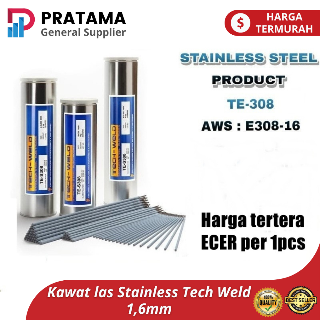 Jual Kawat las Stainless Techweld 1,6mm x 250mm / Kawat Stainless 1.6mm TW | surabaya | Shopee ...